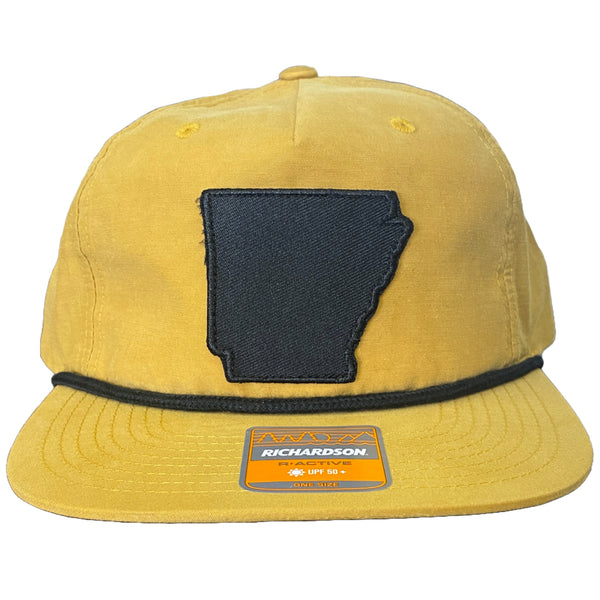State Golf Hat - Biscuit/Black Patch – Rock City Outfitters